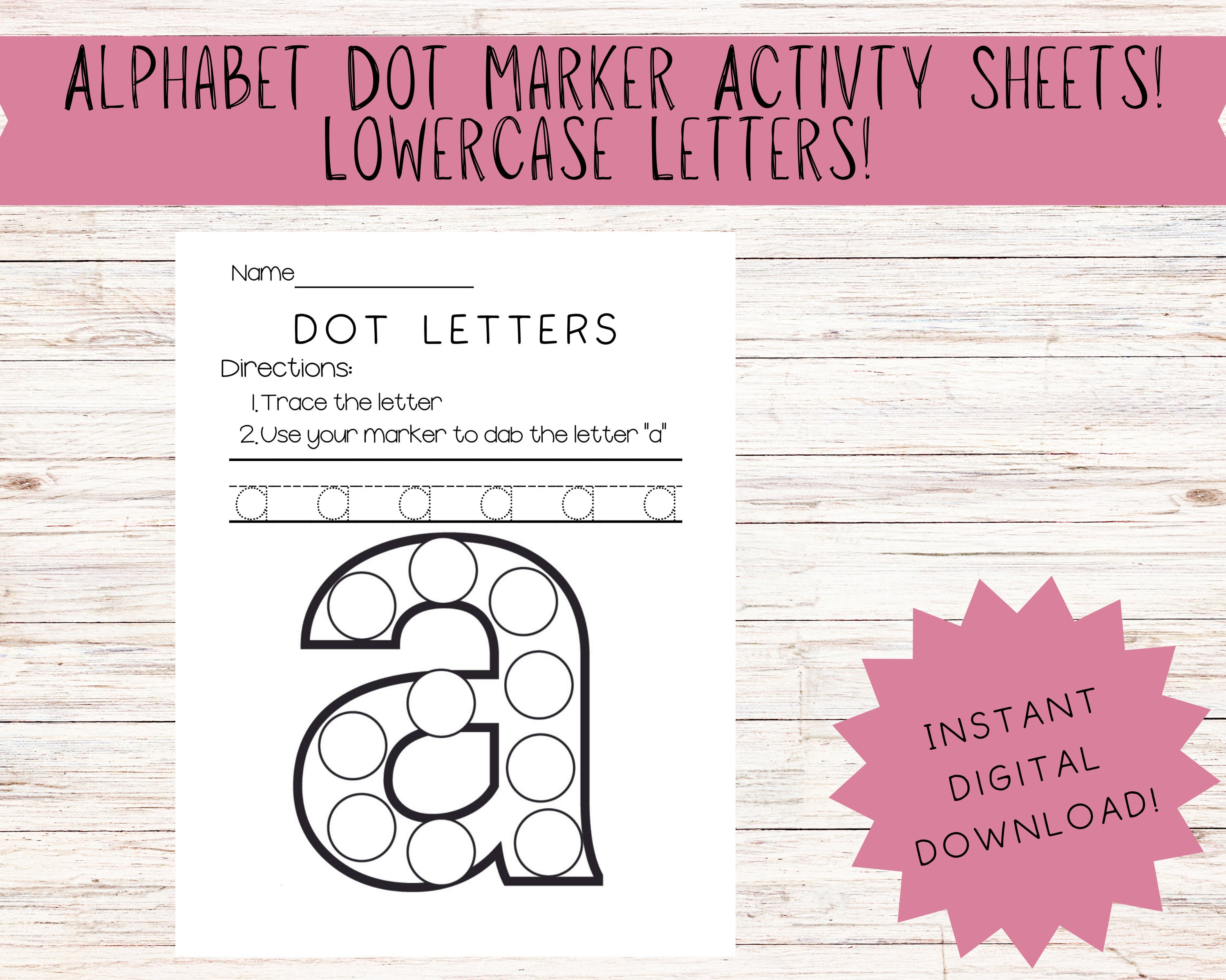 Alphabet Dot Art Letters Printables Worksheets Practice Alphabet ...