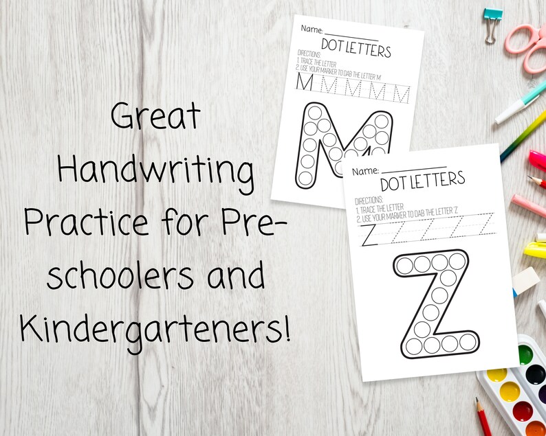 Alphabet Dot Letters Kindergarten Printables Worksheets Practice ...