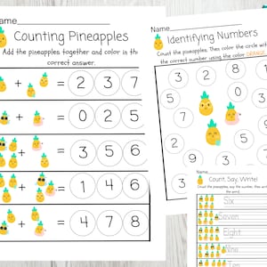 Kindergarten Math Worksheets Addition Worksheets Math Activities ...