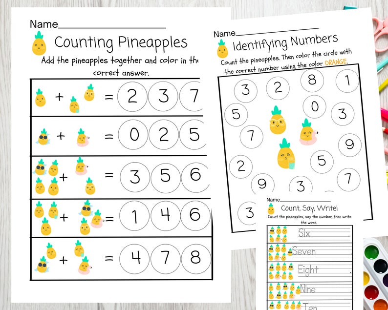 Kindergarten Math Worksheets Addition Worksheets Math Activities ...