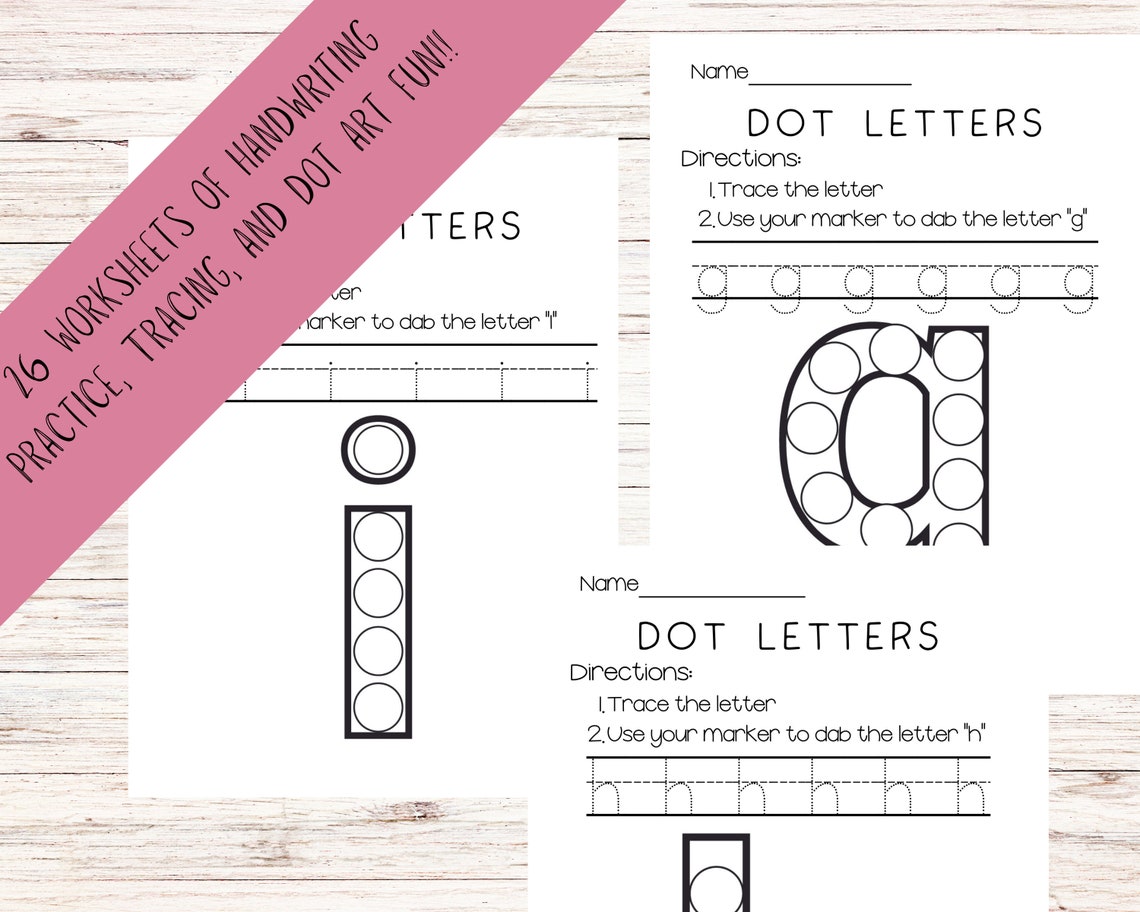 Alphabet Dot Art Letters Printables Worksheets Practice Alphabet ...
