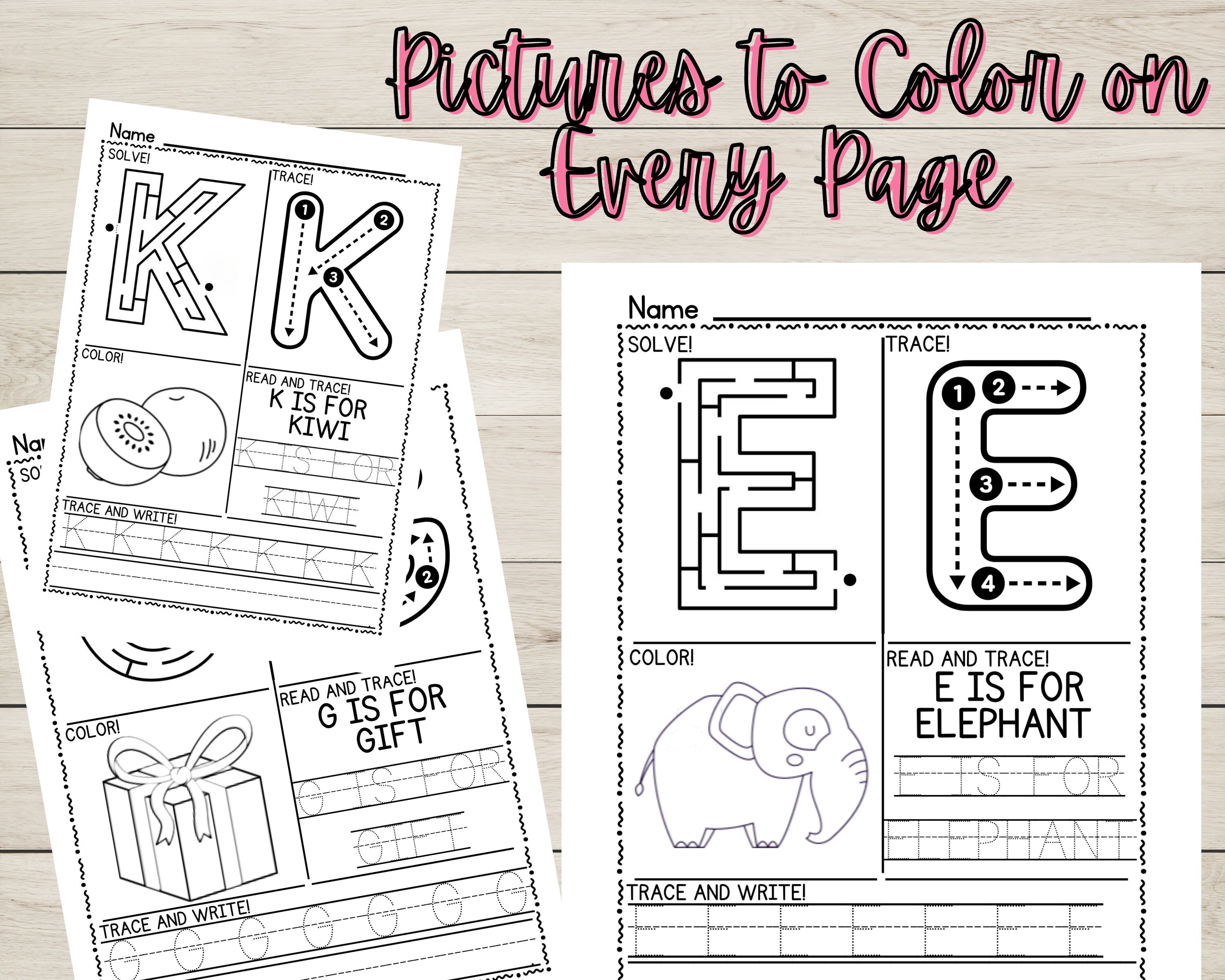 Tracing Alphabet Tracing Pages Homeschool Printables - Etsy
