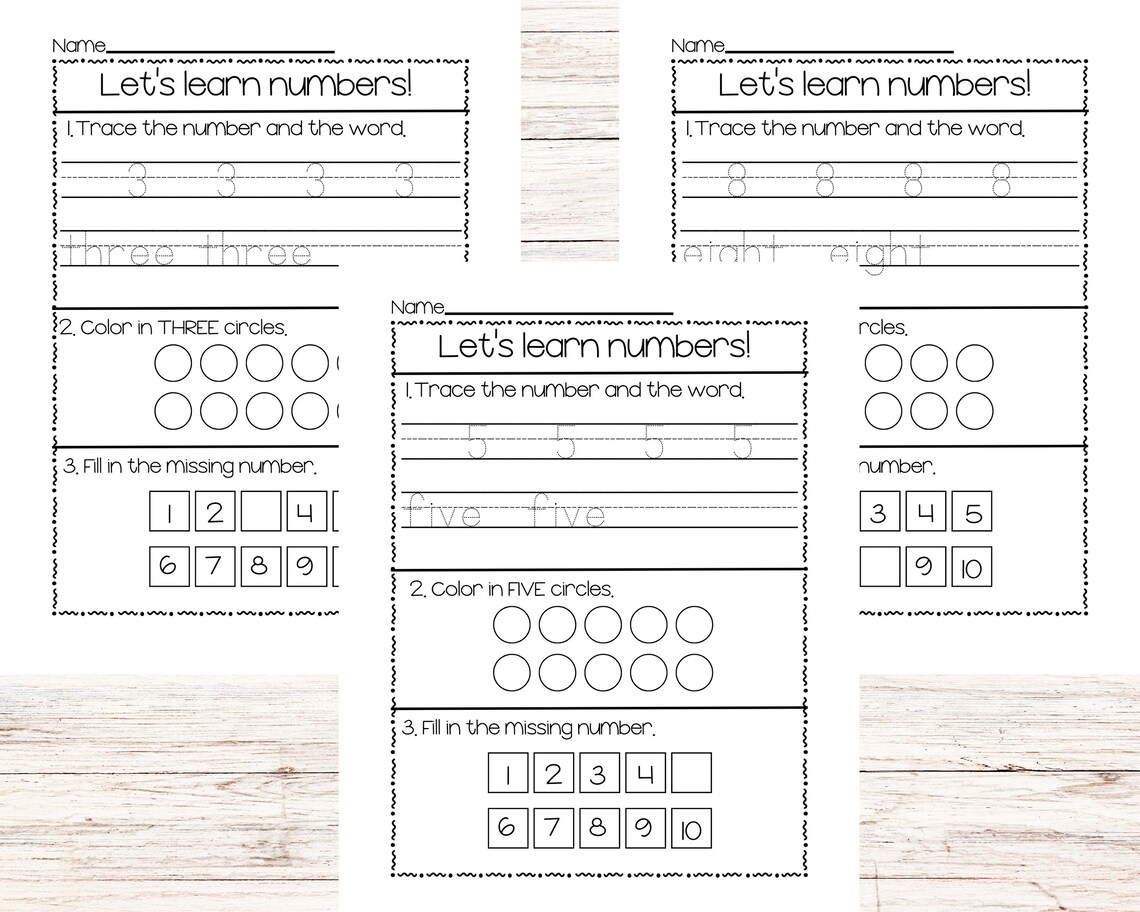 30 Number Dot Art Numbers Kindergarten Worksheets Practice Tracing ...