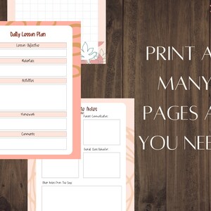 Boho Teacher Planner Printable, School Planner, Teacher Lesson Planner ...