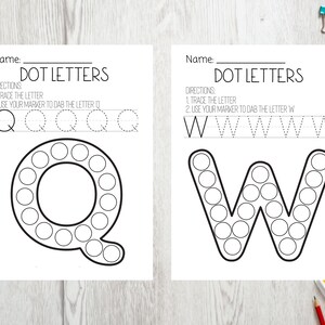 Alphabet Dot Letters Kindergarten Printables Worksheets Practice ...