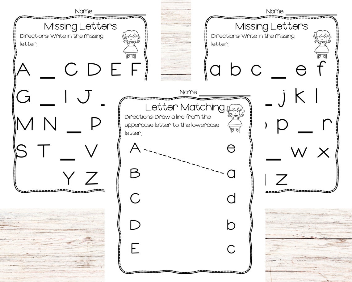 ABC Practice Worksheets Letter Recognition Handwriting Practice ...