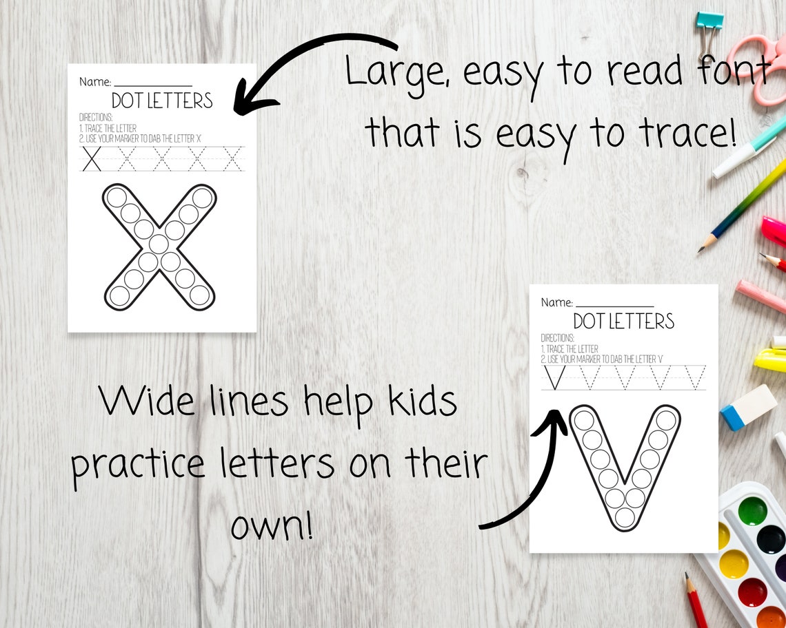 Alphabet Dot Letters Kindergarten Printables Worksheets Practice ...
