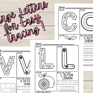 Tracing Alphabet Tracing Pages Homeschool Printables Kindergarten ...