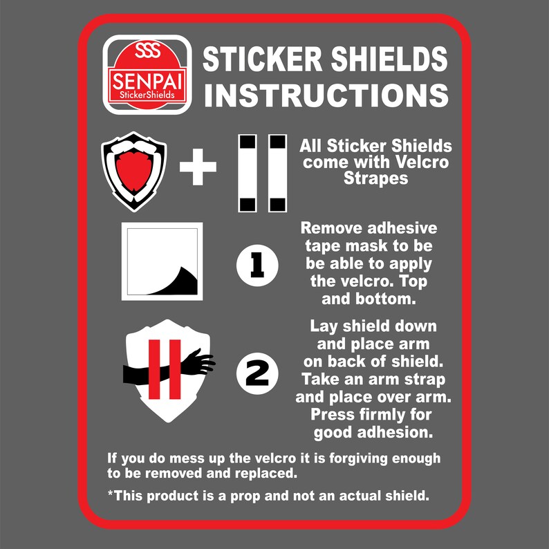 Senpai Sticker Shield 014 - Etsy