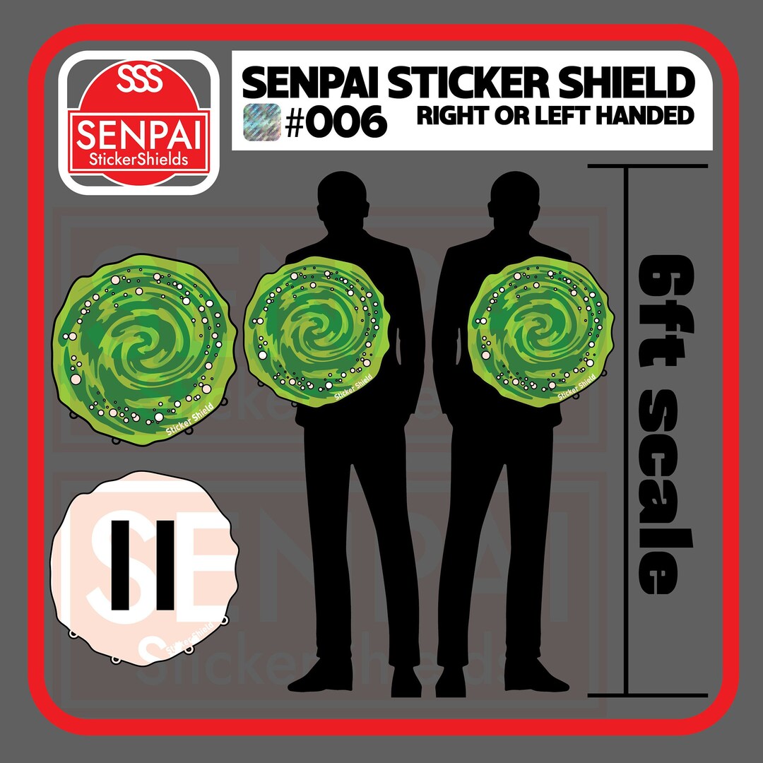 Senpai Sticker Shield 006 - Etsy