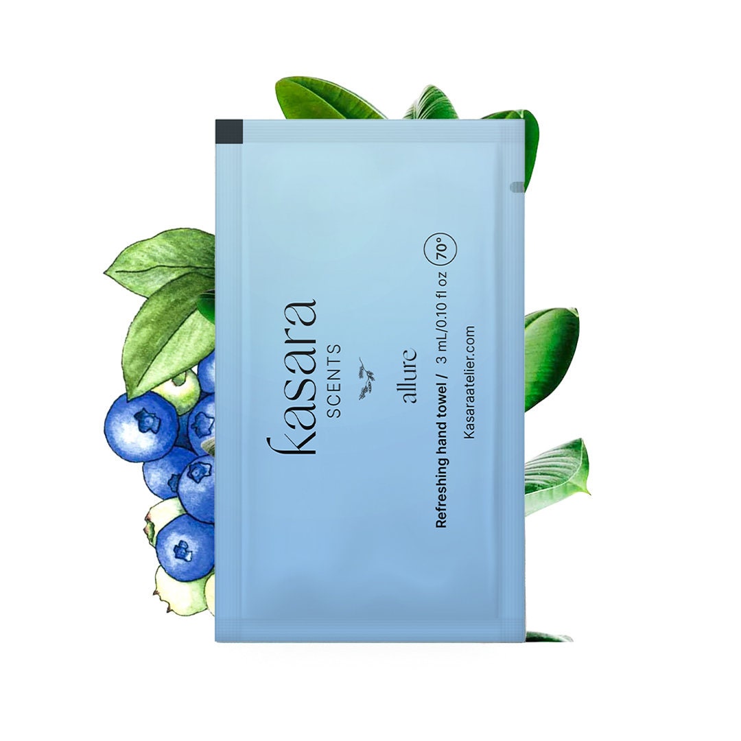 Allure, 60 Premium Perfumed Hand Wipes Lemon Bergamot Tea and Jasmine ...