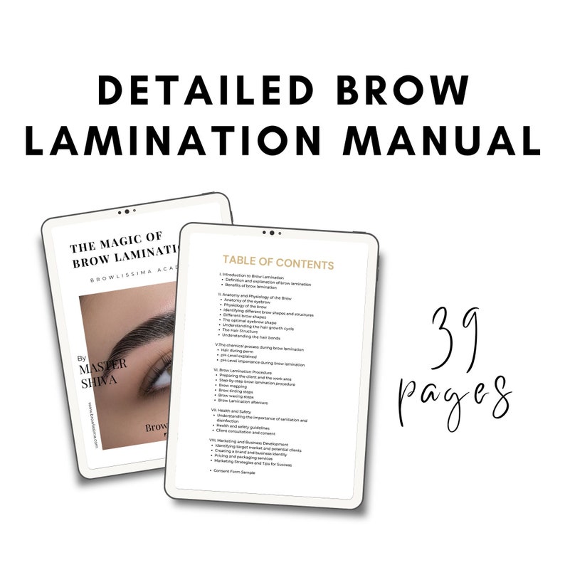 The Ultimate Brow Lamination Manual, Training Guide All You Need to ...