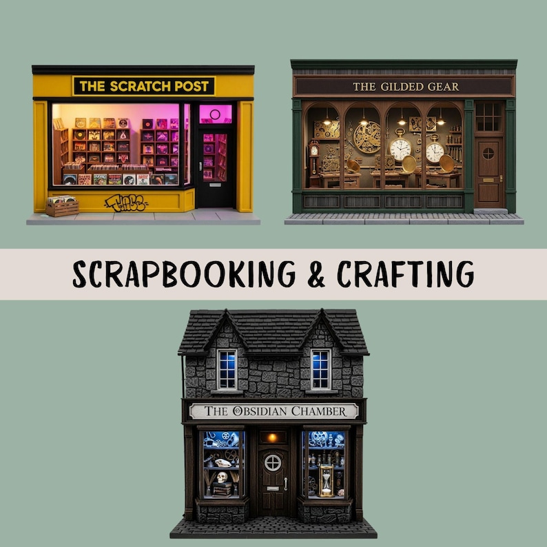 Whimsical Storefront Clipart Bundle, 15 Village Shops, Small Business ...