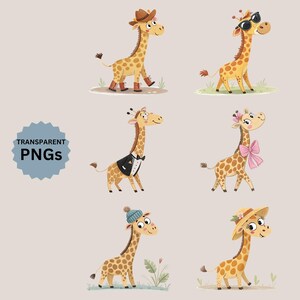 Giraffe Watercolor Clipart Bundle, 15 Cute Giraffe Designs, Giraffe ...