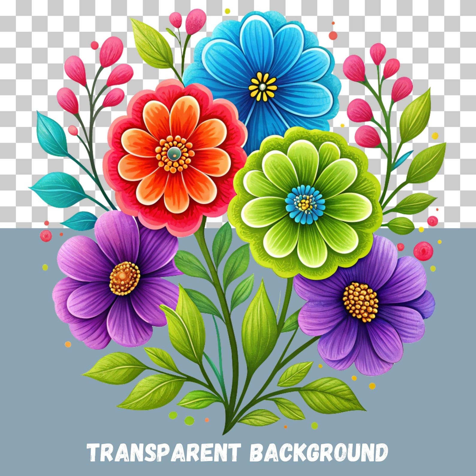 Mexican Flowers PNG Bundle, 15 Hispanic Flower Designs, Mexican Floral ...