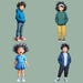 Quirky Kids Asian American Clipart Bundle, 12 Cute Funny Kid Graphics ...