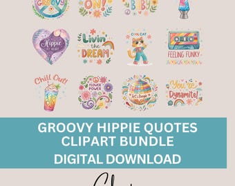 Groovy Retro Clip Art SVGS, Pngs, EPS, AI Files, Mellow Vibes Flower ...