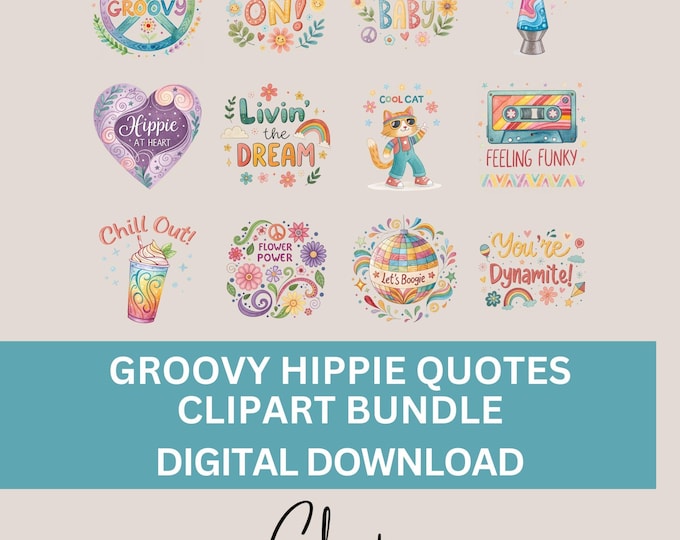 Groovy Retro Clip Art SVGS, Pngs, EPS, AI Files, Mellow Vibes Flower ...
