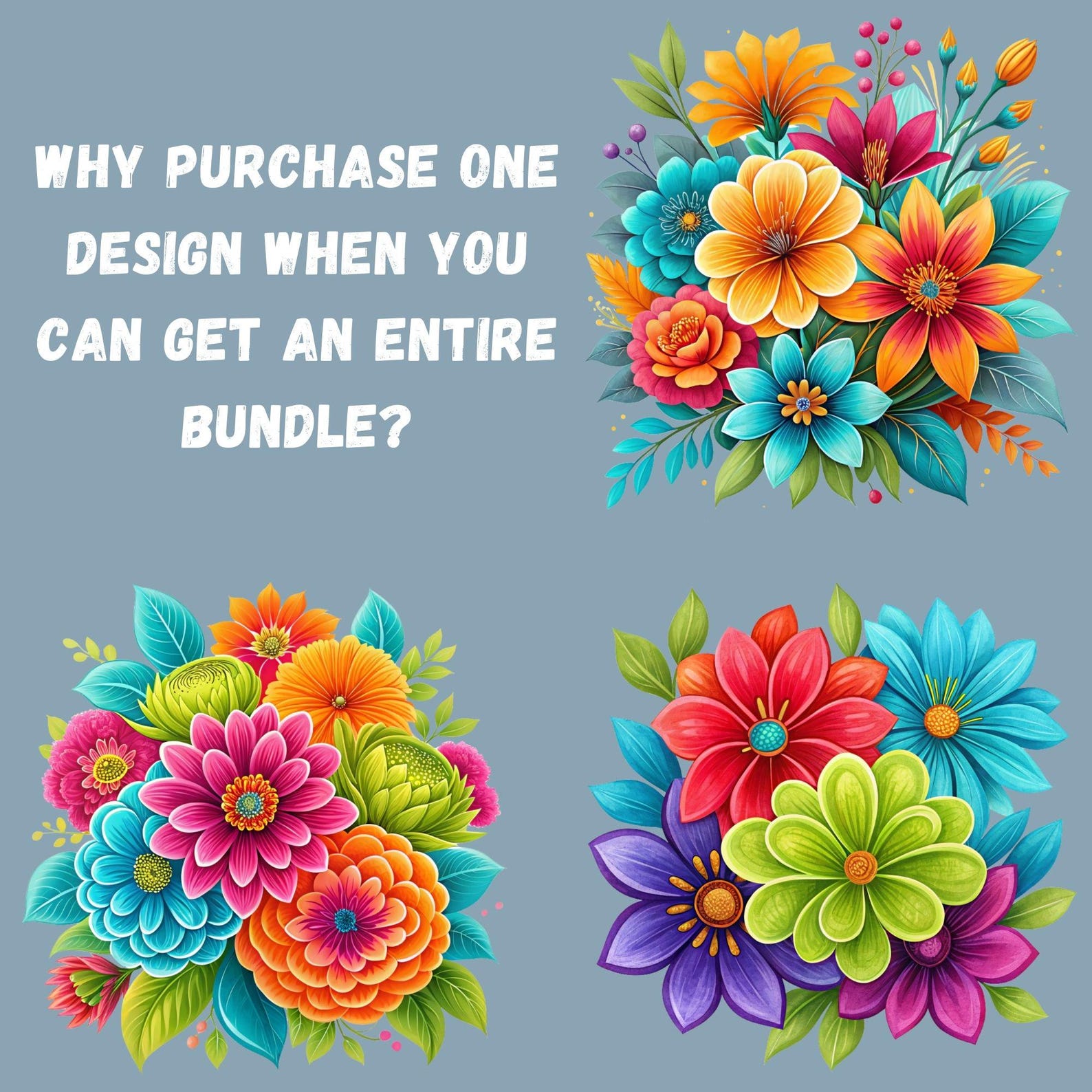 Mexican Flowers PNG Bundle, 15 Hispanic Flower Designs, Mexican Floral ...