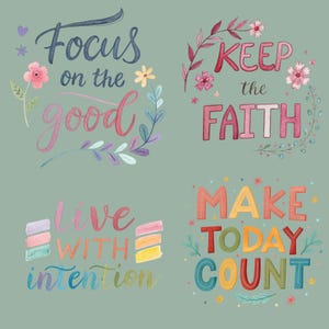 Positive Quotes Bundle, 12 Watercolor Quotes, Perfect for Print on ...