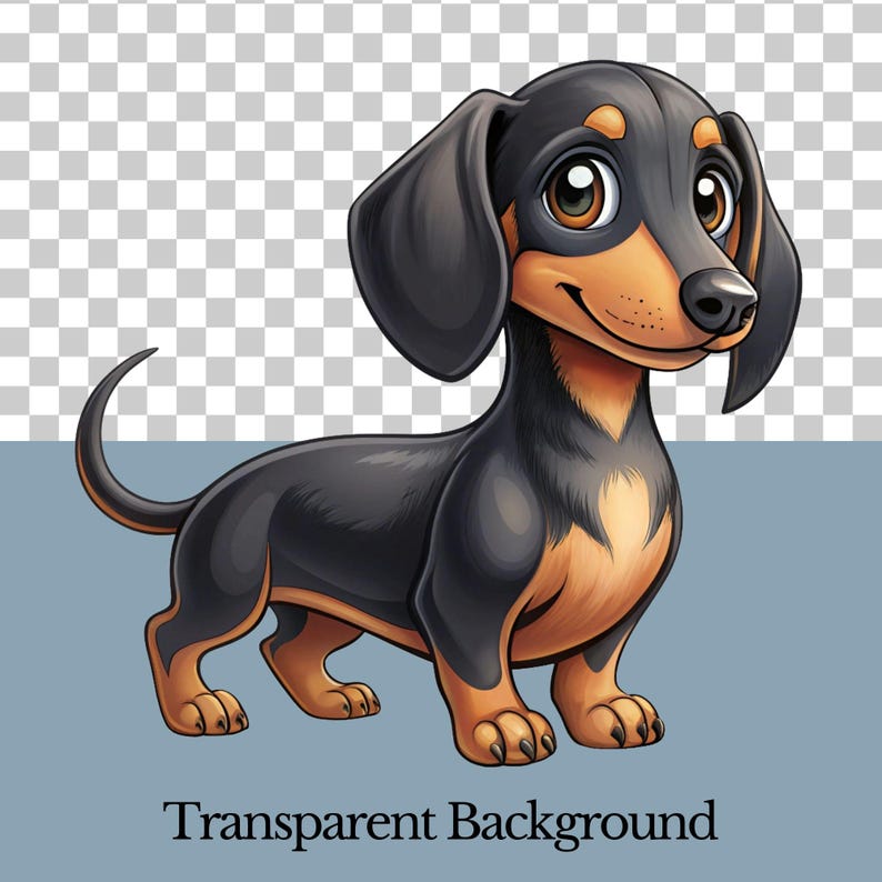 Dachshund Clipart Bundle, 15 Cartoon Wiener Dogs, Dog Lover Sublimation ...