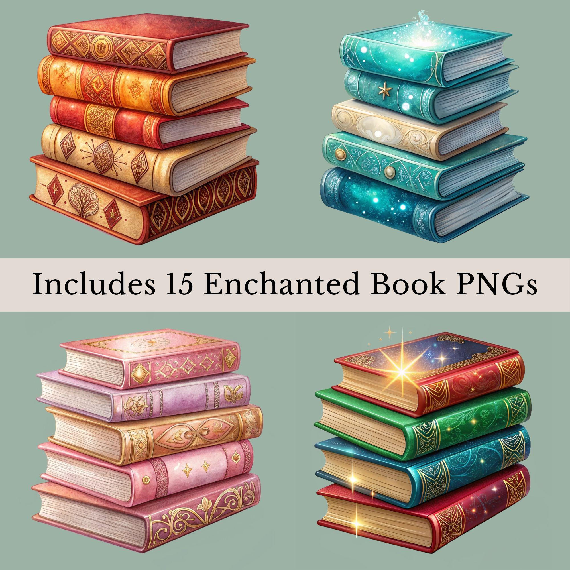 Magical Books Clipart, 15 Fantasy Book Images, Book Sublimation ...