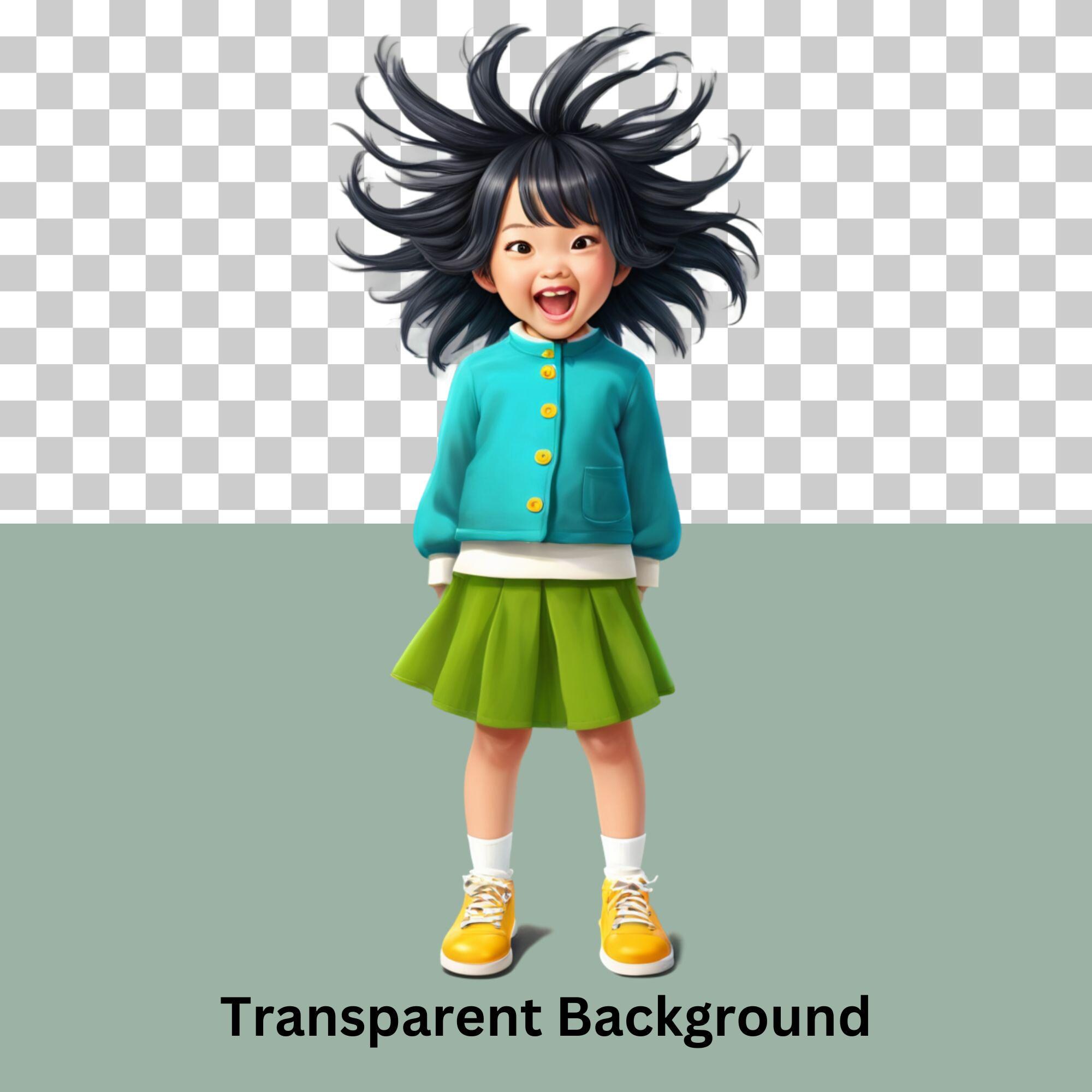 Quirky Kids Asian American Clipart Bundle, 12 Cute Funny Kid Graphics ...