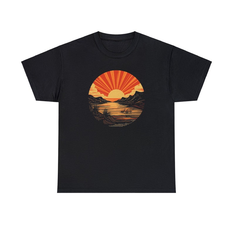 Retro Sunset, Retro T-shirt - Etsy