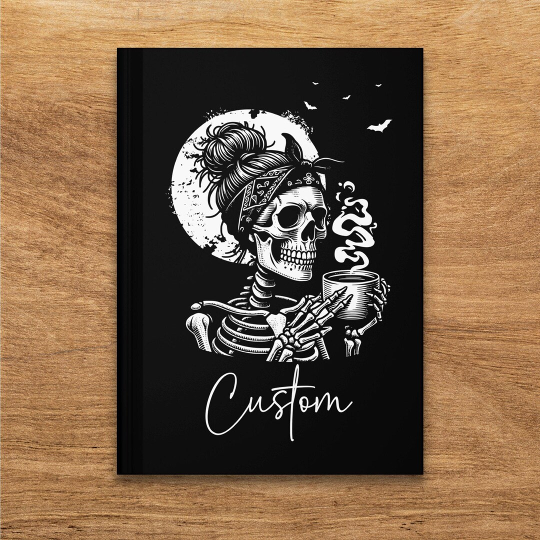 Custom Skeleton Journal, Skeleton Diary for Writing, Personalized ...