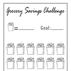 Grocery Shopping Savings Challenge, Money Saving Tracker, Printable PDF ...