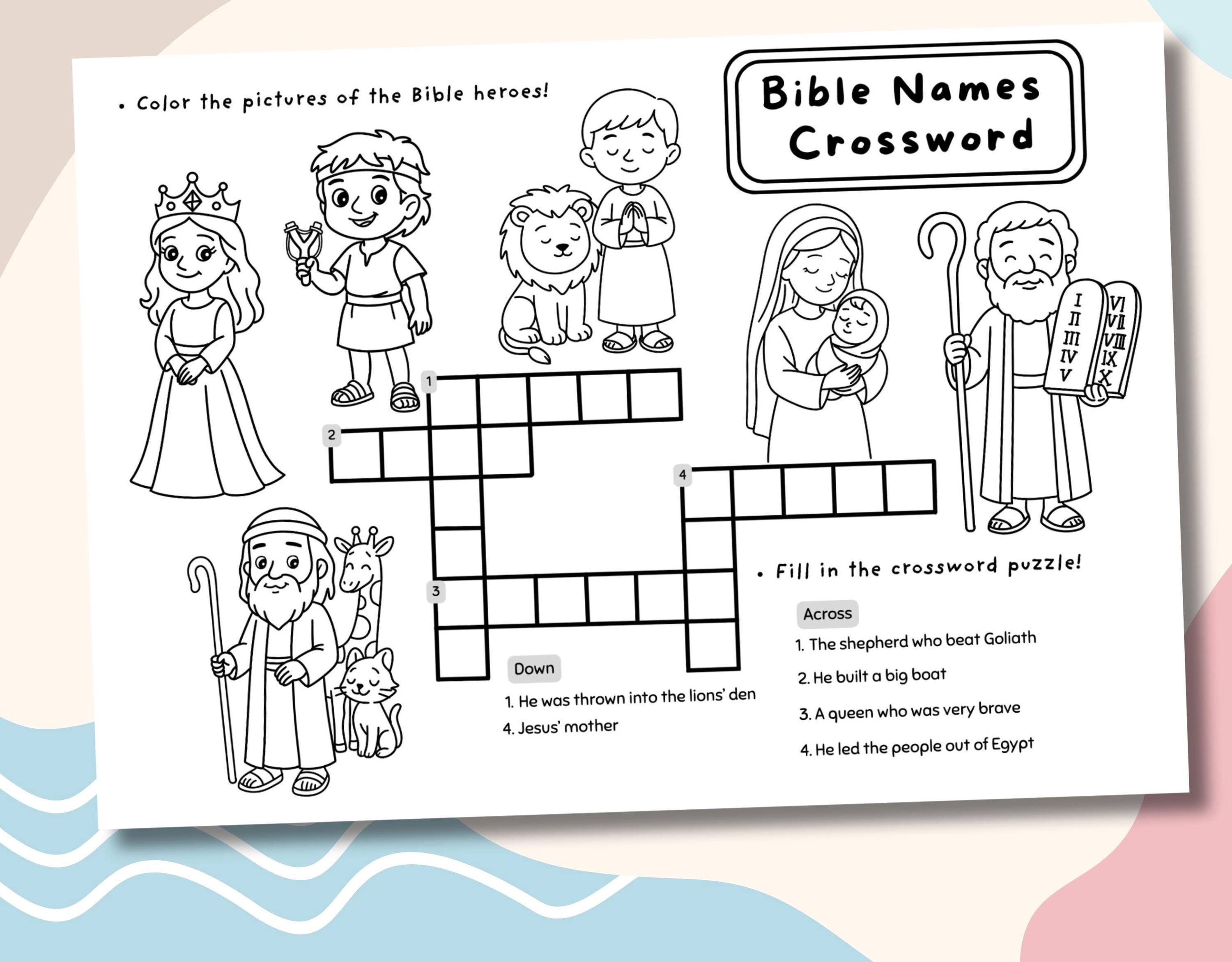 Kids Bible Activity Bundle: 7 Printable Games + Jesus Parables Coloring ...