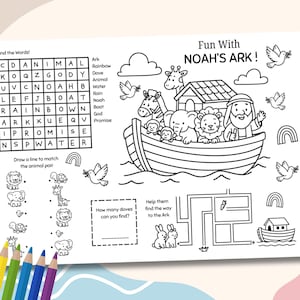 Kids Bible Activity Bundle: 7 Printable Games + Jesus Parables Coloring ...