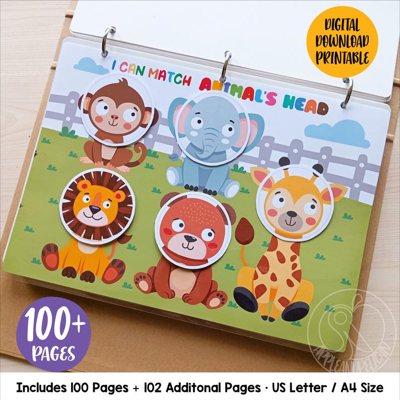 Toddler Busy Book, Printable Homeschool Preschool Learning Binder, Busy ...