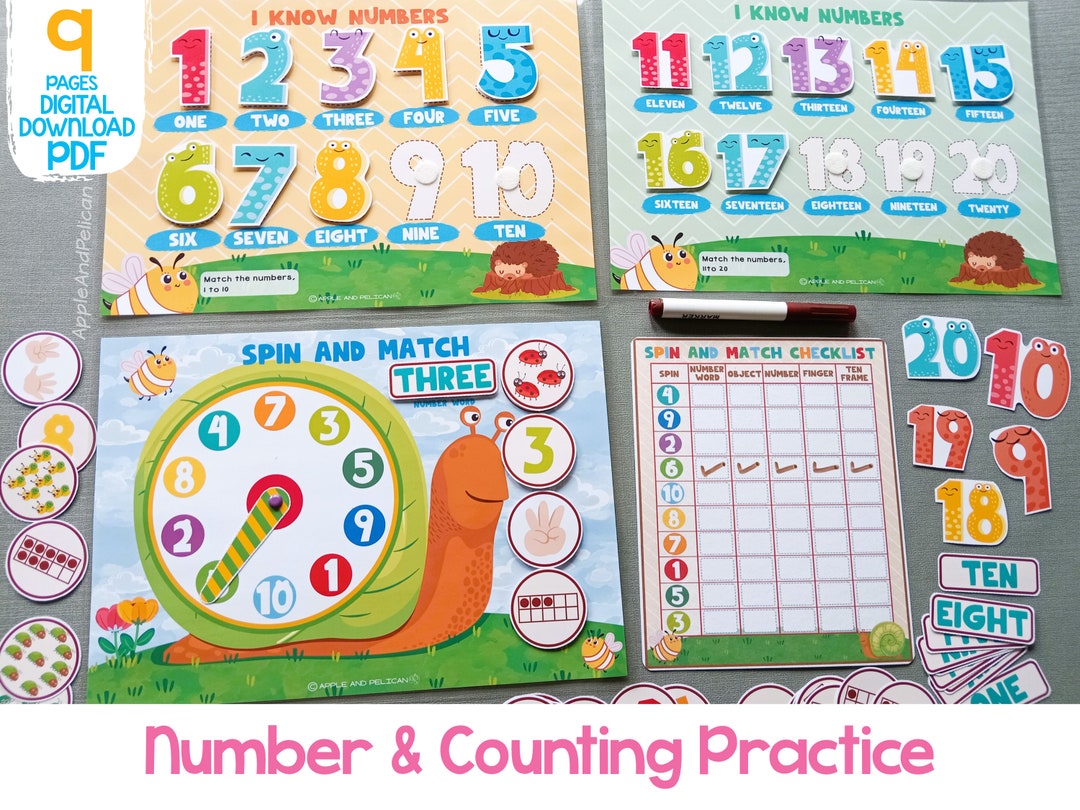 Counting Practice Activity, Printable Number Matching Activity for ...