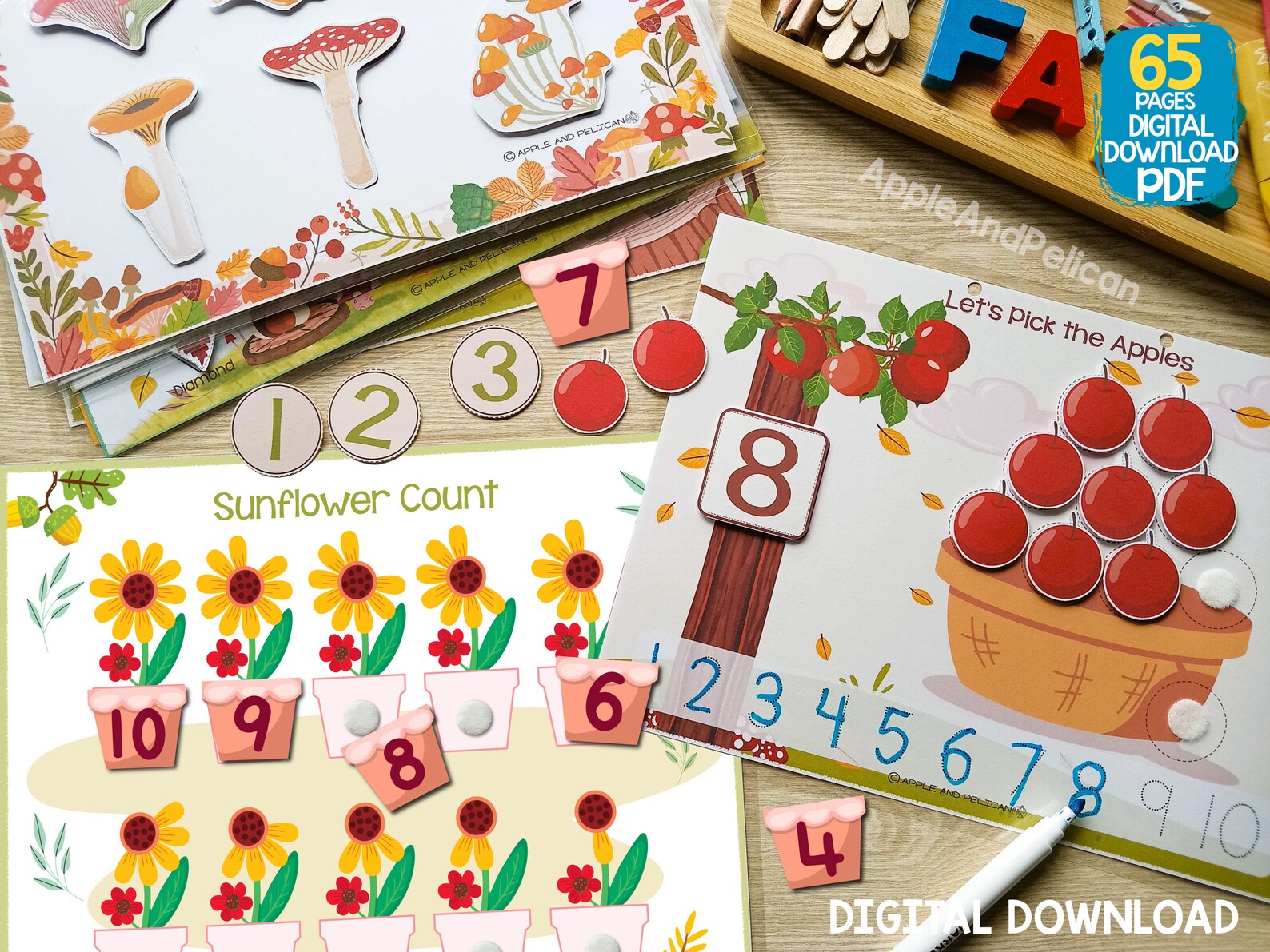 Fall Busy Book Printable, Autumn Busy Binder, Toddler Learning Binder ...