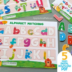 Alphabet Matching Activities, Toddler Letters Match Activity, Printable ...