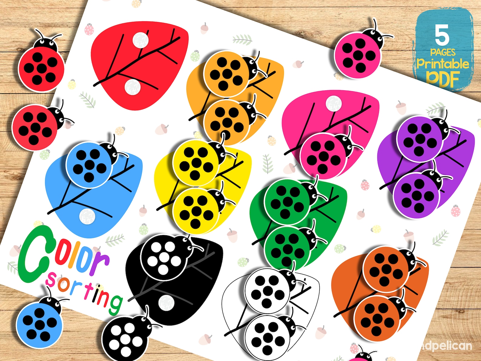 Color Matching Activity Busy Book Page, Printable Montessori ...