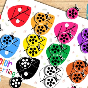 Color Matching Activity Busy Book Page, Printable Montessori ...