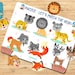 Animal Head Matching Puzzle Activity for Toddler, Printable Learning ...
