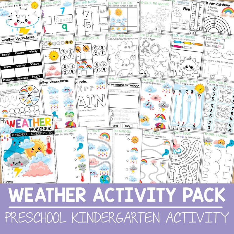 Weather Activity Pages - Etsy