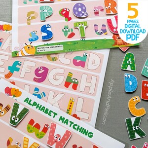 Alphabet Matching Activities, Toddler Letters Match Activity, Printable ...