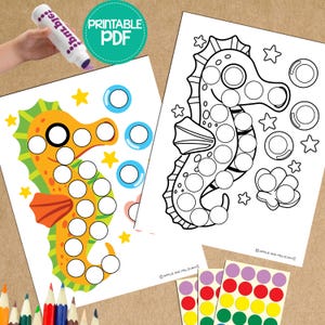 Summer Do a Dot Marker Coloring Pages for Kids, Do A Dot Activity ...