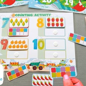 Toddler Counting Activity, Printable Counting Worksheets Learn to Count ...