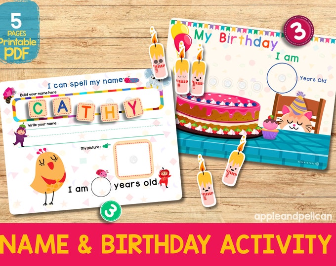 Printable Name Activity for Kids About Me Kindergarten Pre-k Learning ...