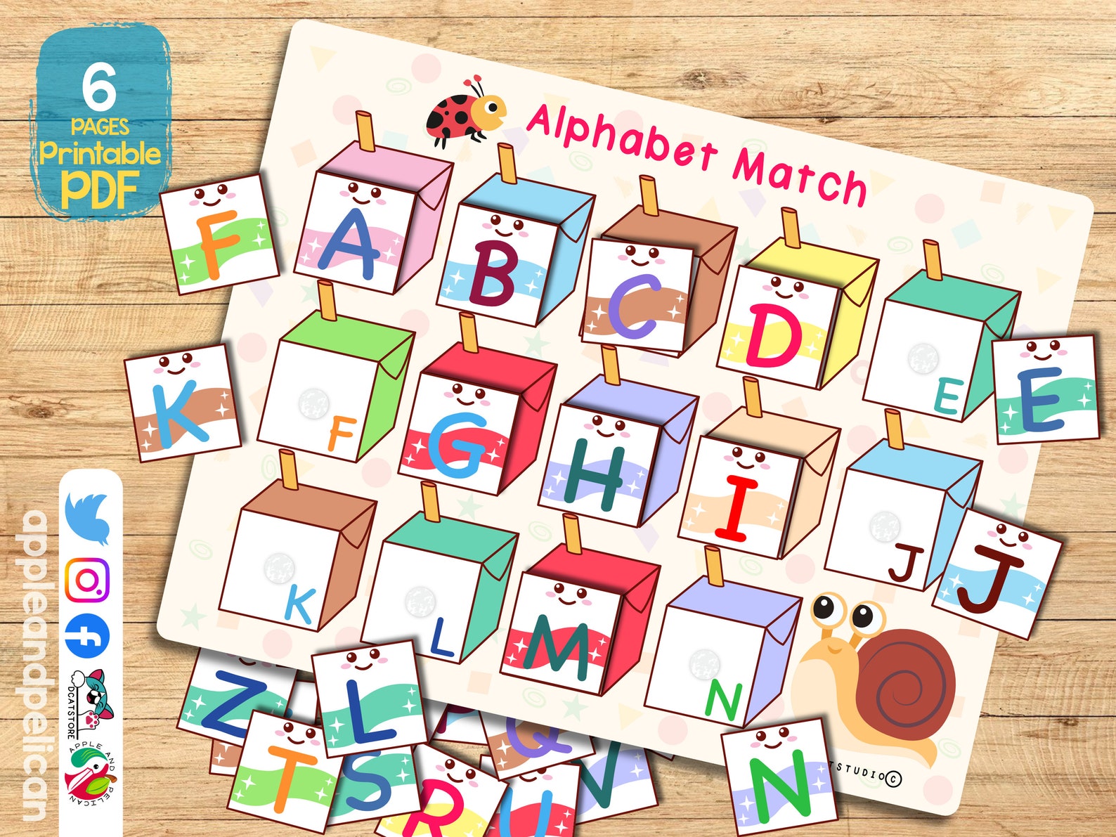 Printable Alphabet Matching Activity Missing Letters Worksheet, Toddler ...