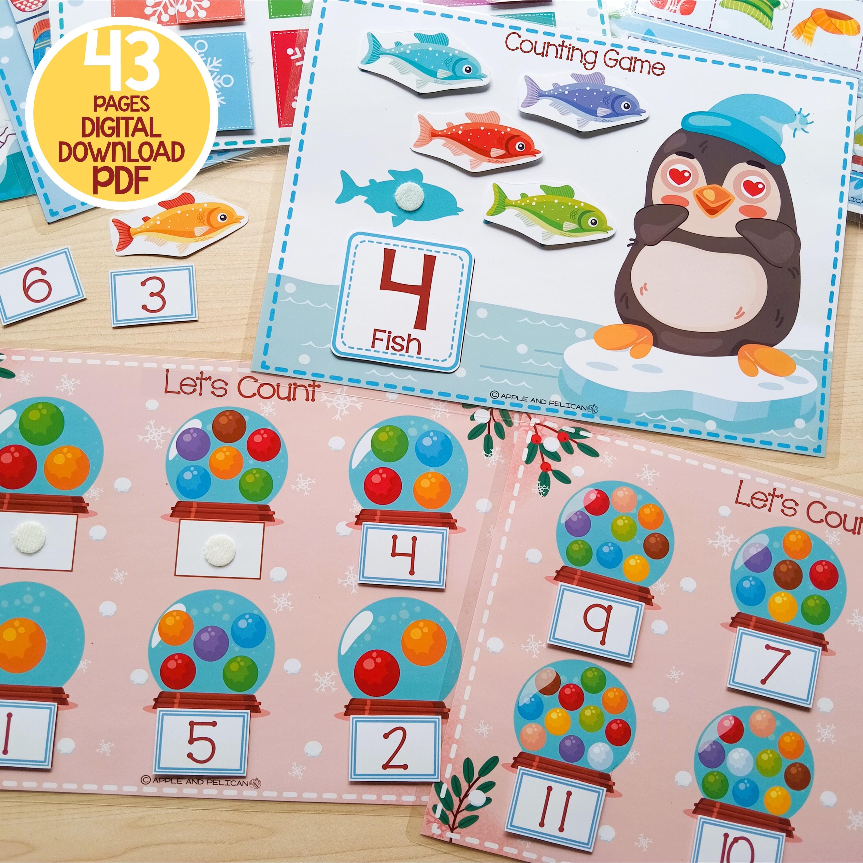 Winter Busy Book Printable, Preschool Learning Binder, Winter Kids ...