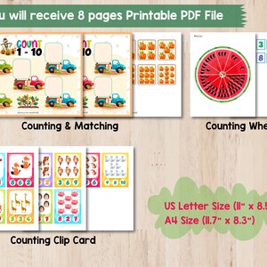 Number 1 to 10 Count and Match, Montessori Toddler Math Activity ...