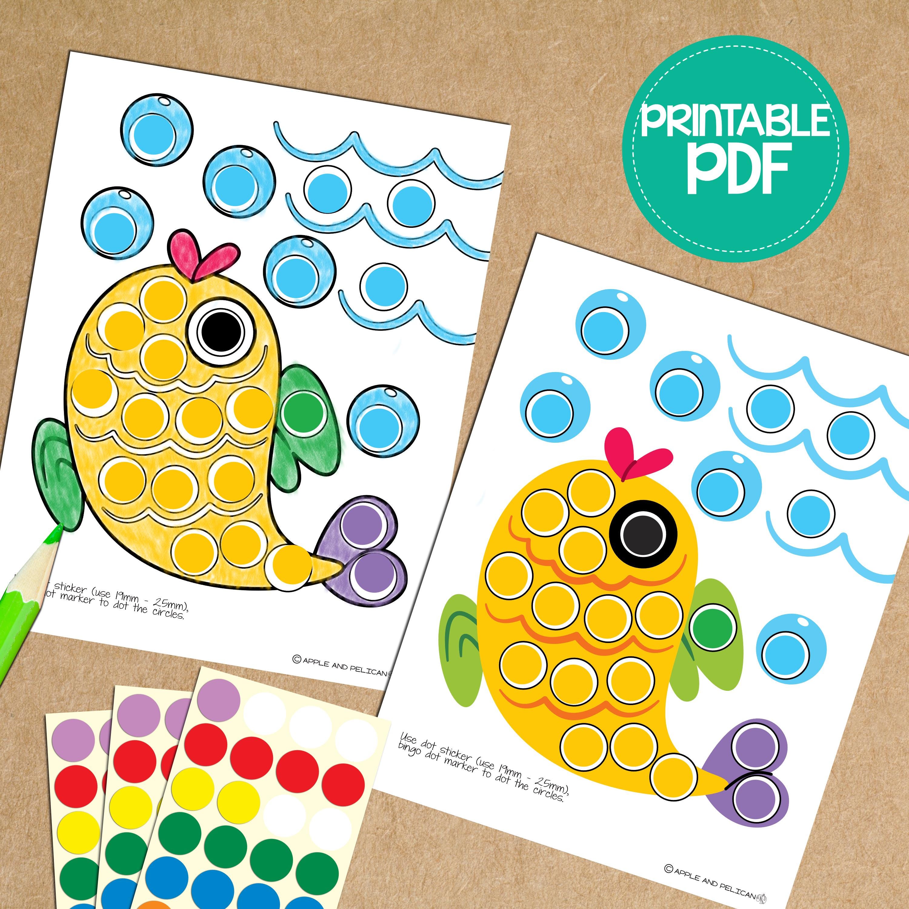 Summer Do a Dot Marker Coloring Pages for Kids, Do A Dot Activity ...