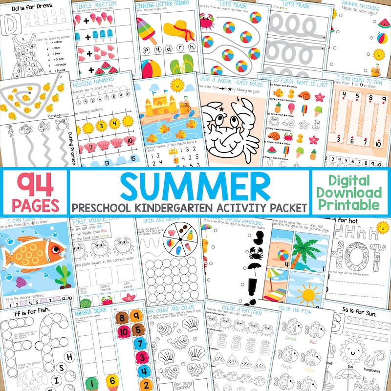 Preschool Worksheets - Etsy