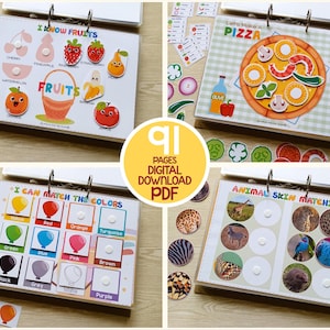 Toddler Busy Book, Preschool Learning Binder, Busy Binder for Kid ...